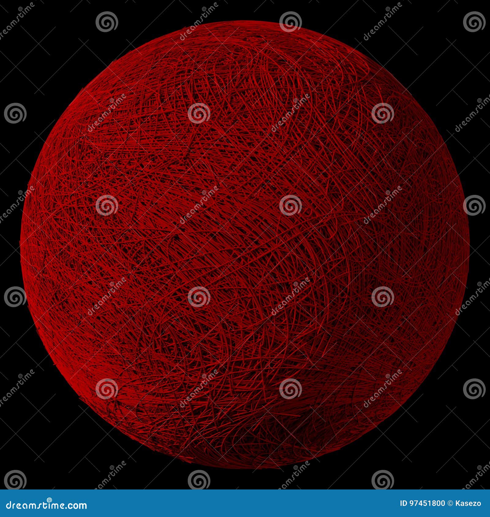 3d Illustration of Tangled Red Wires Stock Illustration - Illustration ...