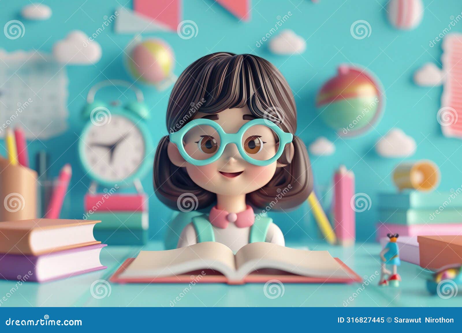 Teachers Day 3D Celebrating Educators for Gratitude Teachers Stock ...