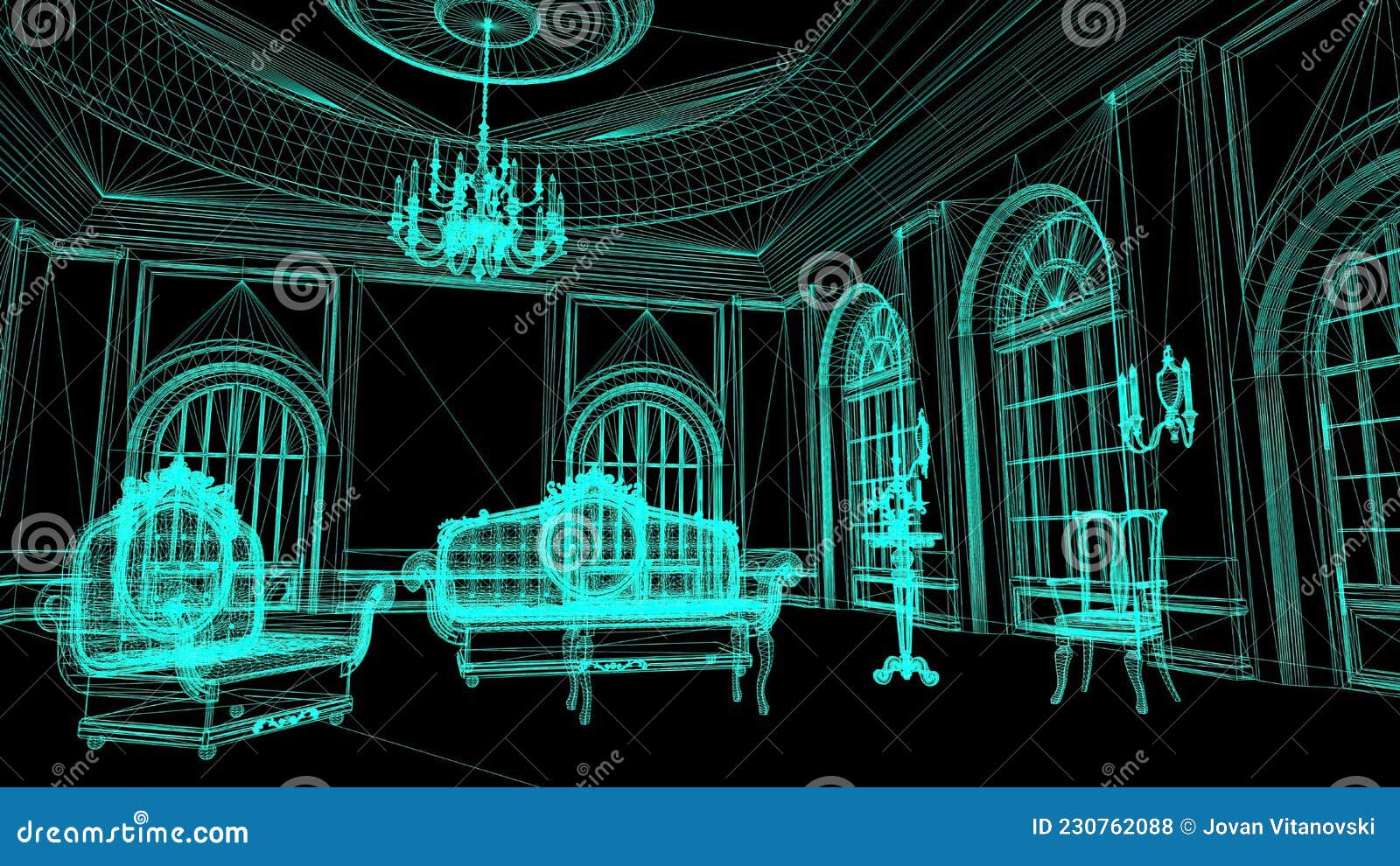 Technical Drawing of Floor Design Being Drawn with Great Detail Stock ...