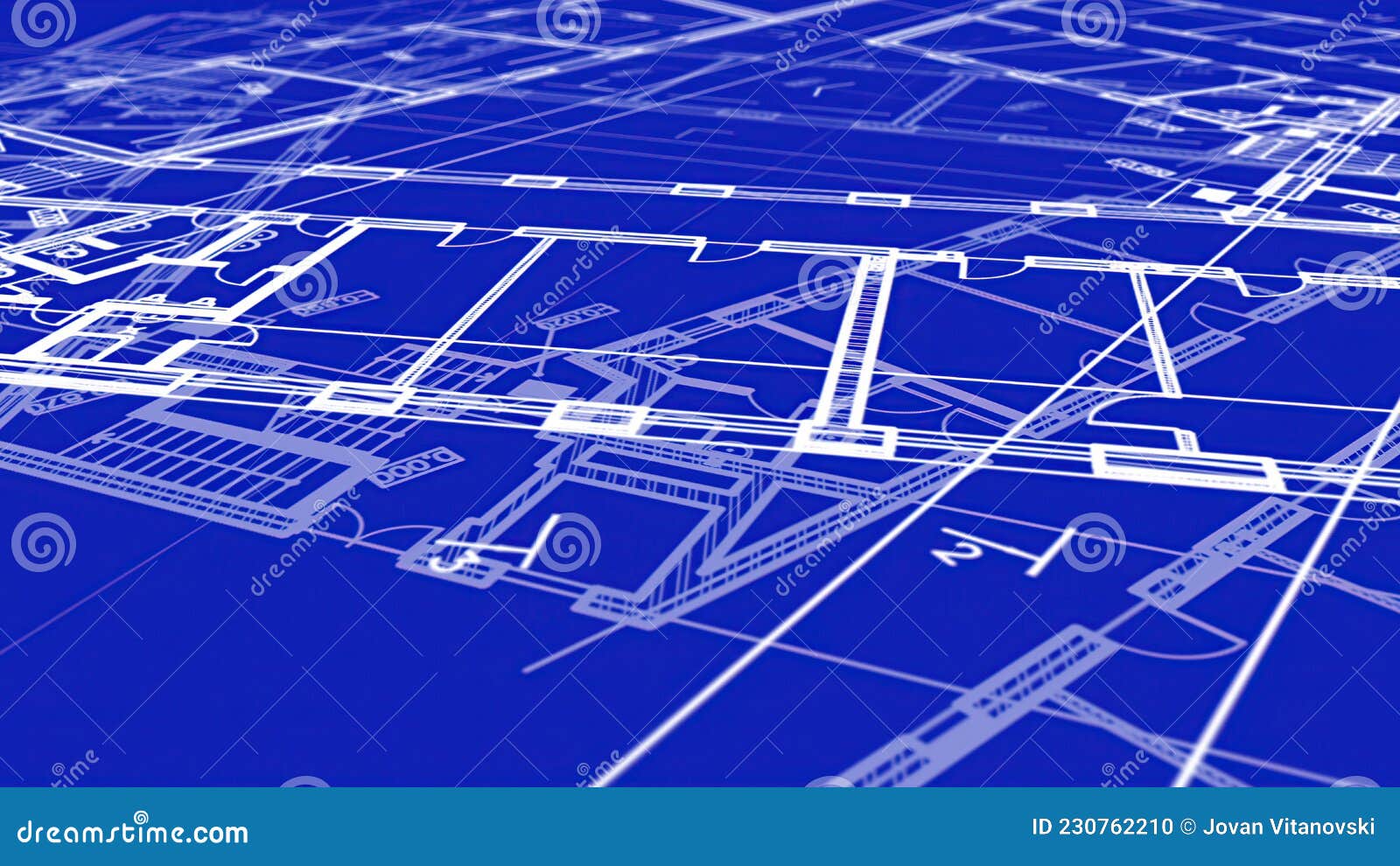 Technical Drawing of Floor Design Being Drawn with Great Detail Stock ...