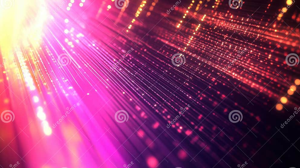 3d Illustration of Technology Abstract Background with Glowing ...