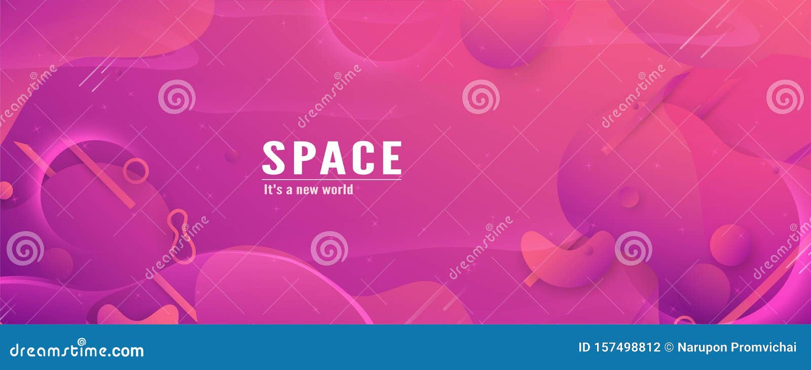 3D Illustration Template Design in Concept of Space in the Galaxy of ...