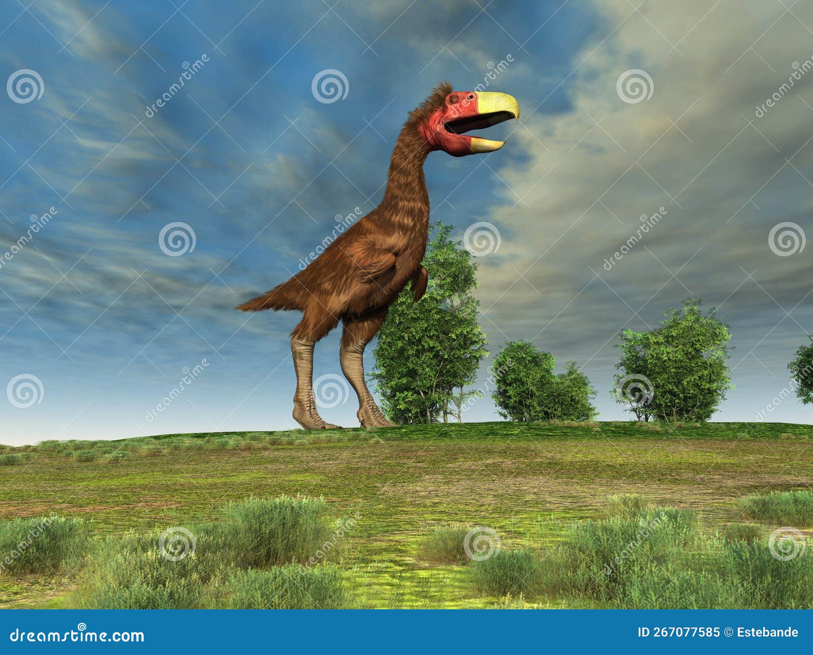 3d Illustration of a Terror Bird Stock Illustration - Illustration of ...