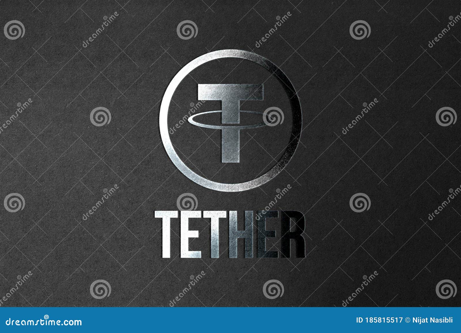 3D Illustration Tether Coin Cryptocurrency and Modern Banking Concept ...