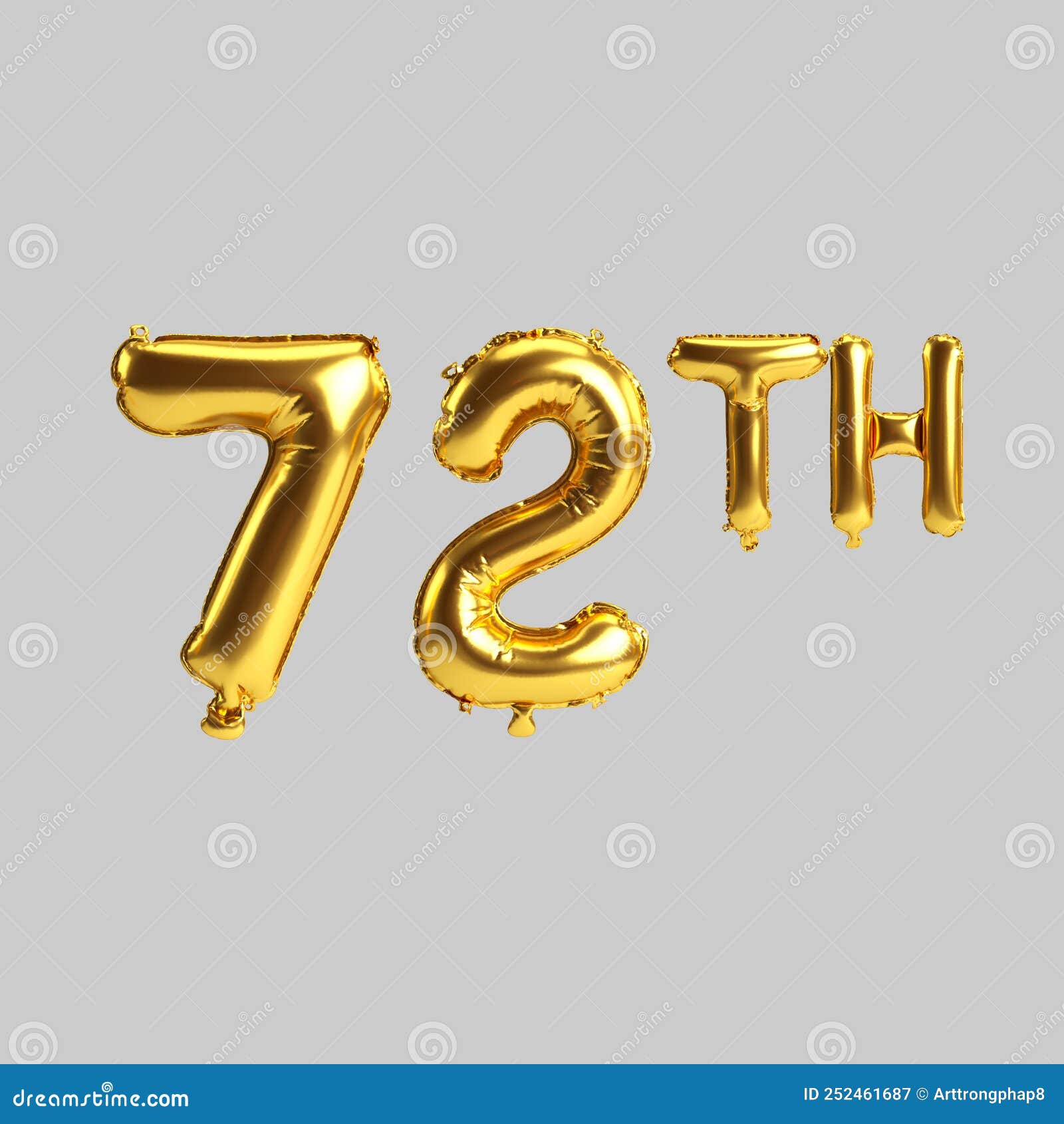 3d Illustration Of 72th Metal Rose Balloons Isolated On Black ...