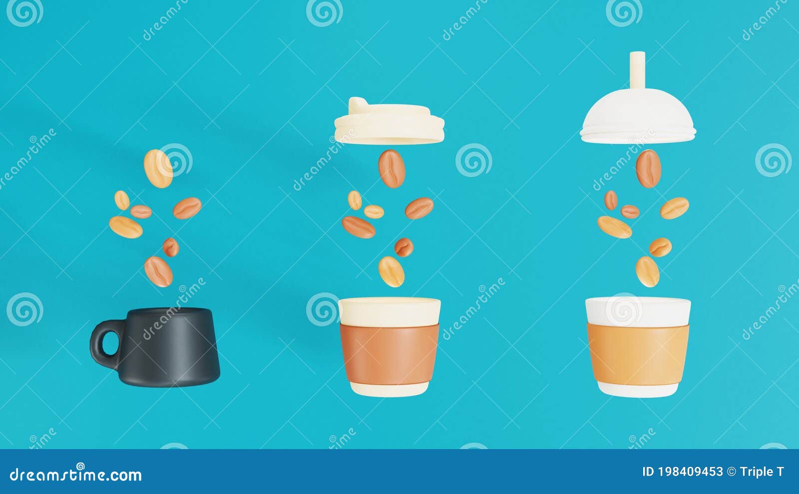 Three Cups First Gold, Second Silver And Third Place Bronze With Laurel ...