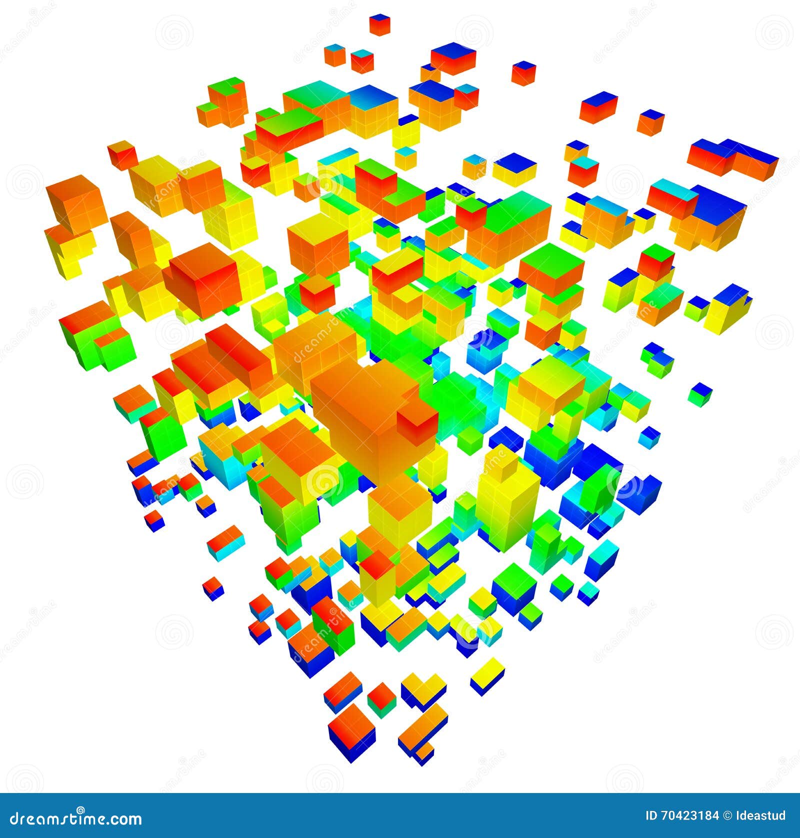 3D Illustration of Three-dimensional Model Stock Illustration ...