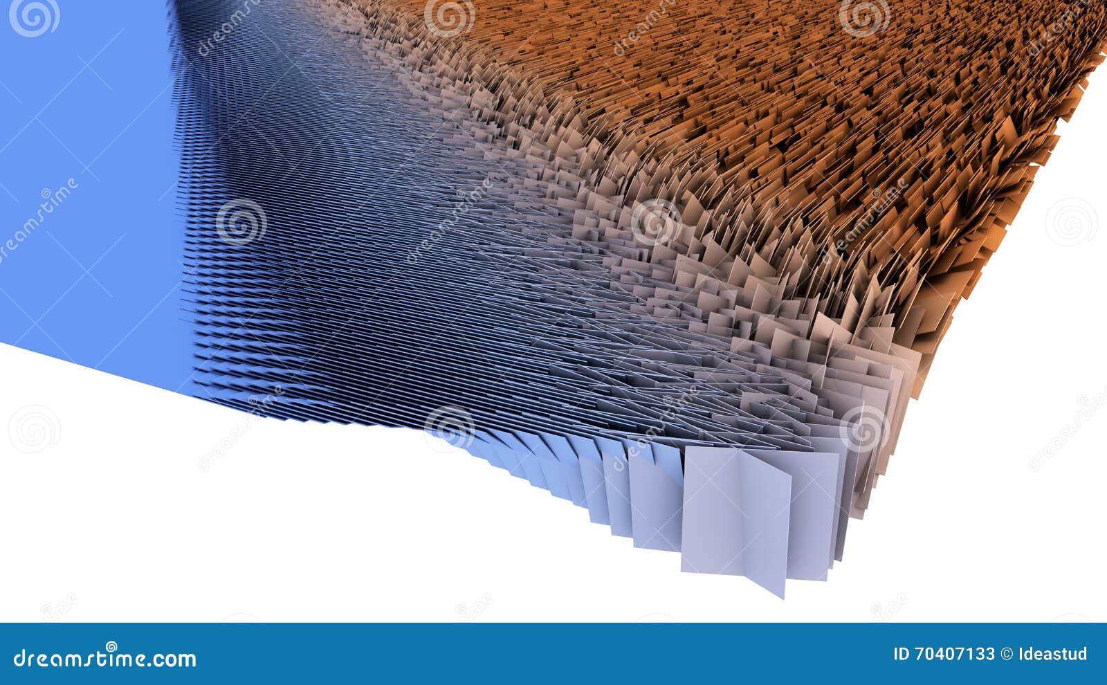 3D Illustration of Three-dimensional Plates Structure Stock ...