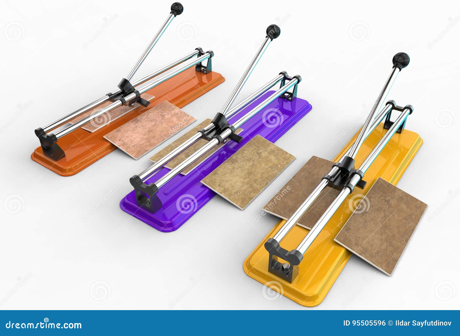 3D Illustration of Tile Cutter Stock Illustration - Illustration of ...