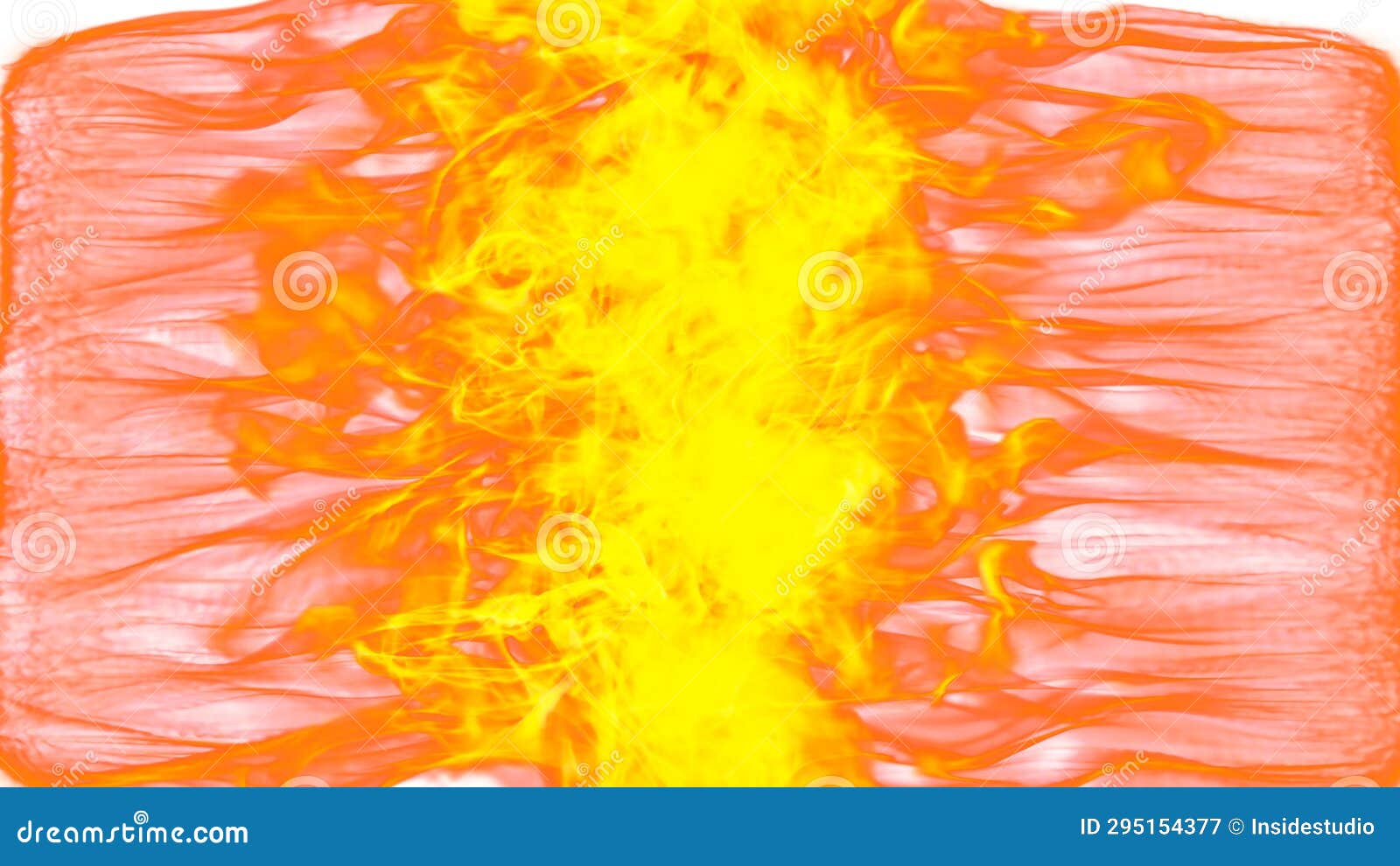 3d Illustration. Tongues of Flame Collide from Opposite Sides on a ...