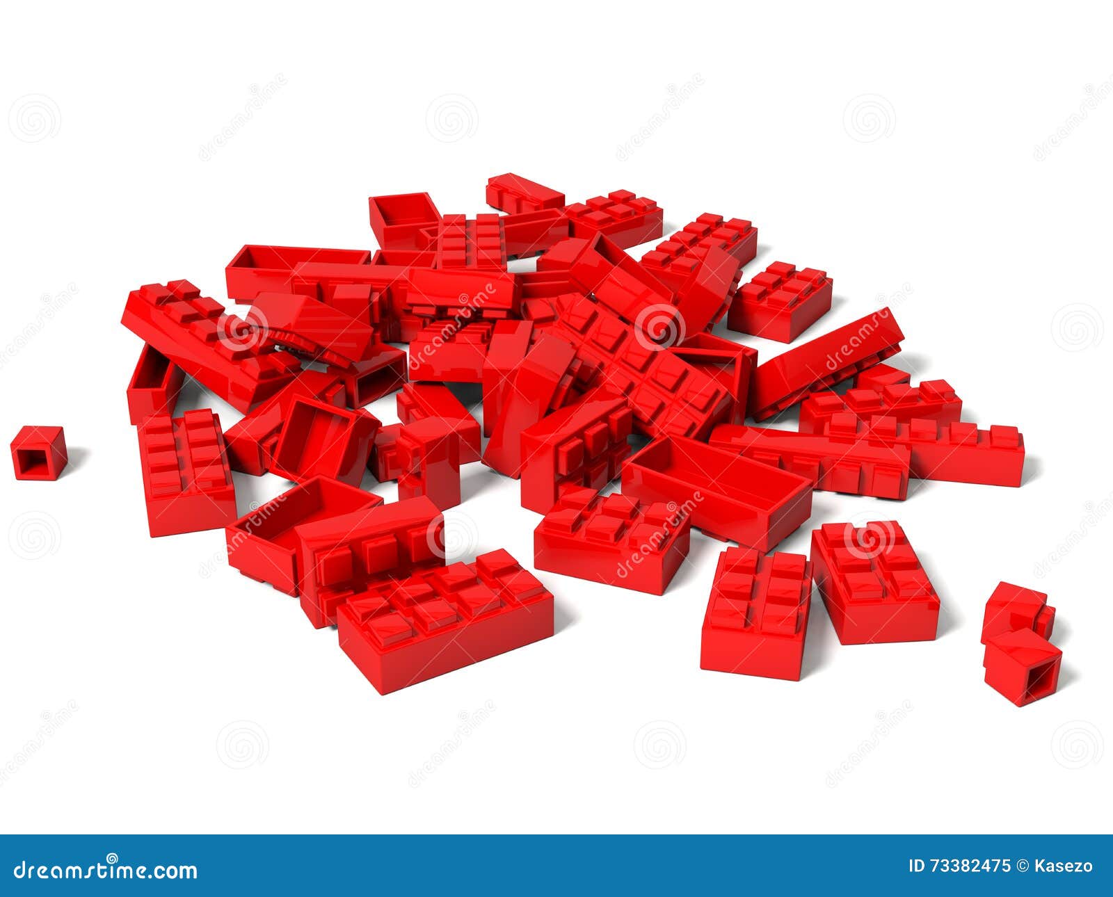 3d Illustration of Toy Blocks. Stock Illustration - Illustration of ...