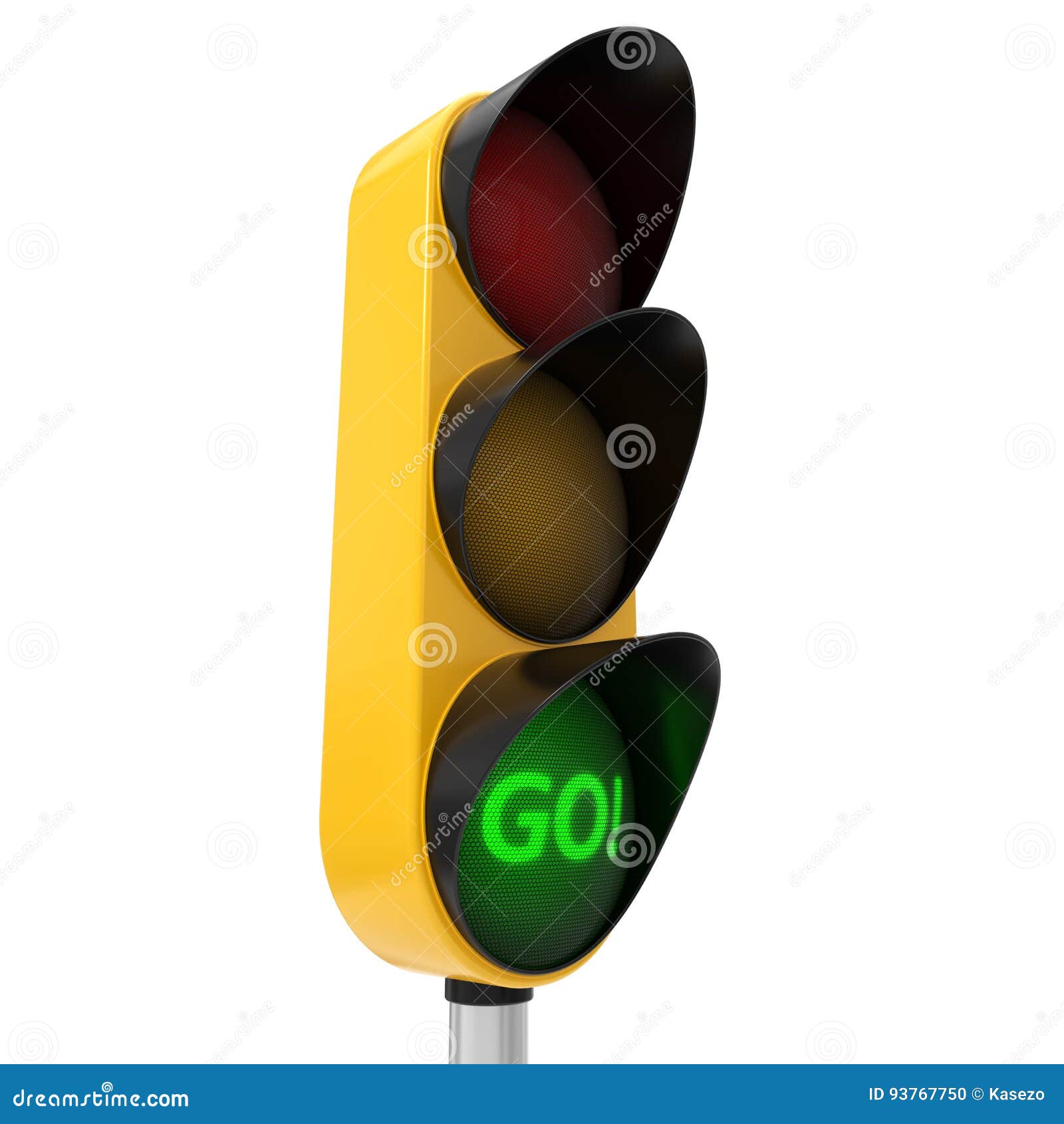 3d Illustration of Traffic Light with Text. Stock Photo - Image of text ...