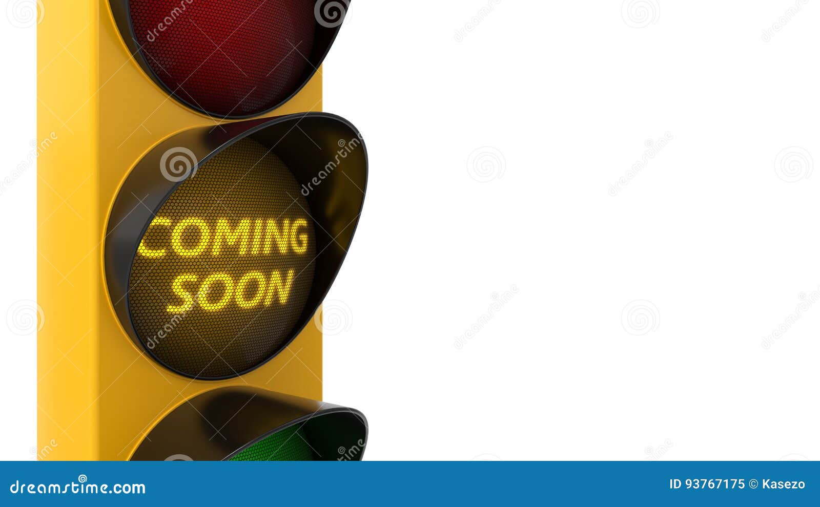 3d Illustration of Traffic Light with Text. Stock Illustration ...