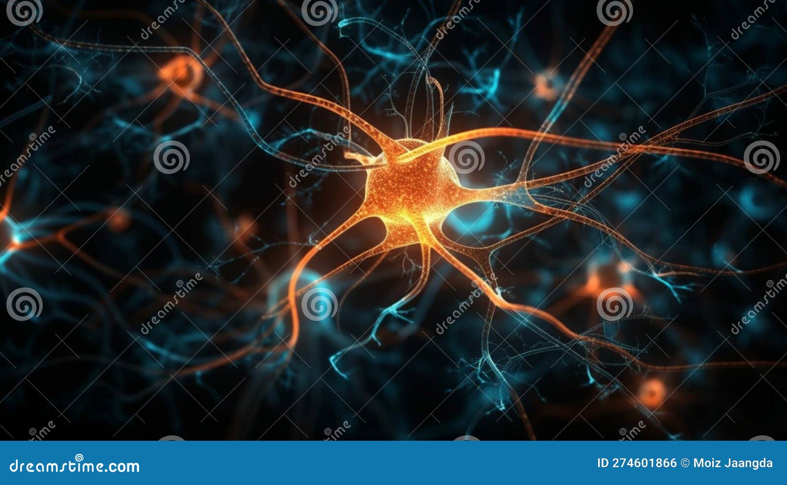 3d Illustration of Transmitting Synapse,neuron or Nerve Cell Stock ...
