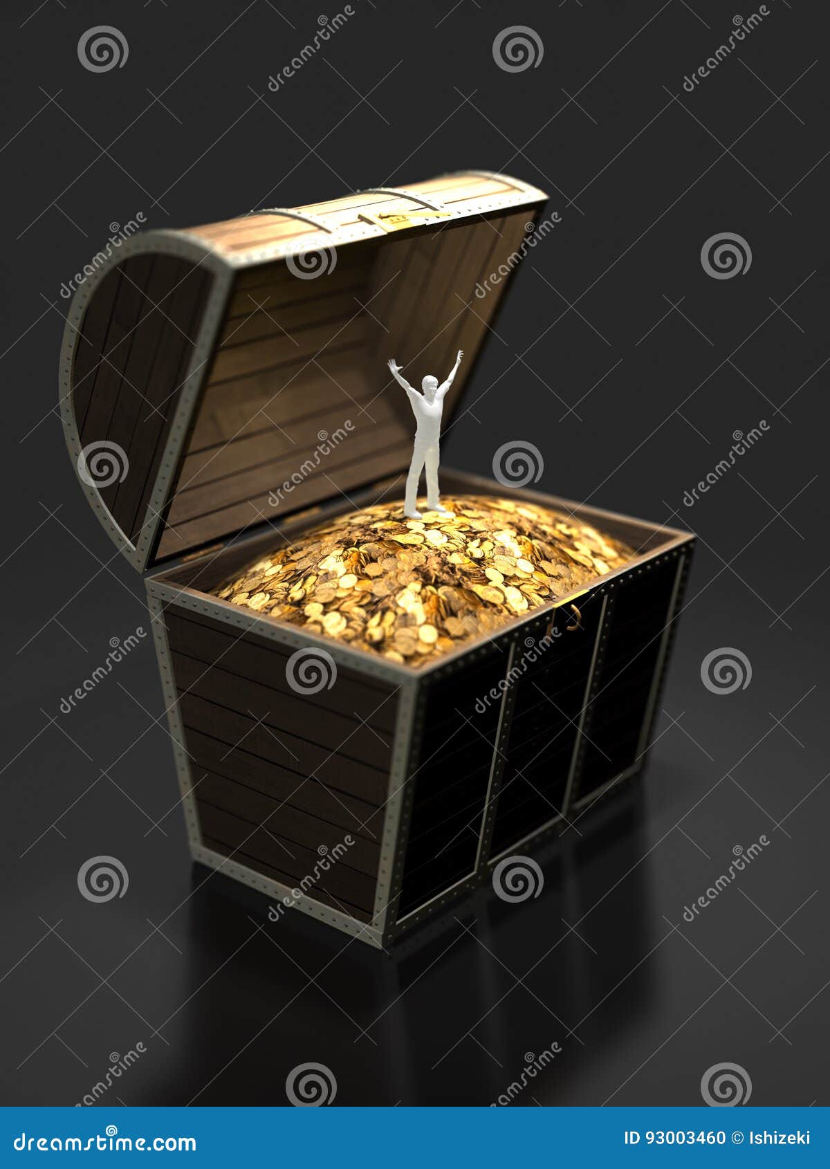 3D Illustration of Treasure Discovery Stock Illustration - Illustration ...