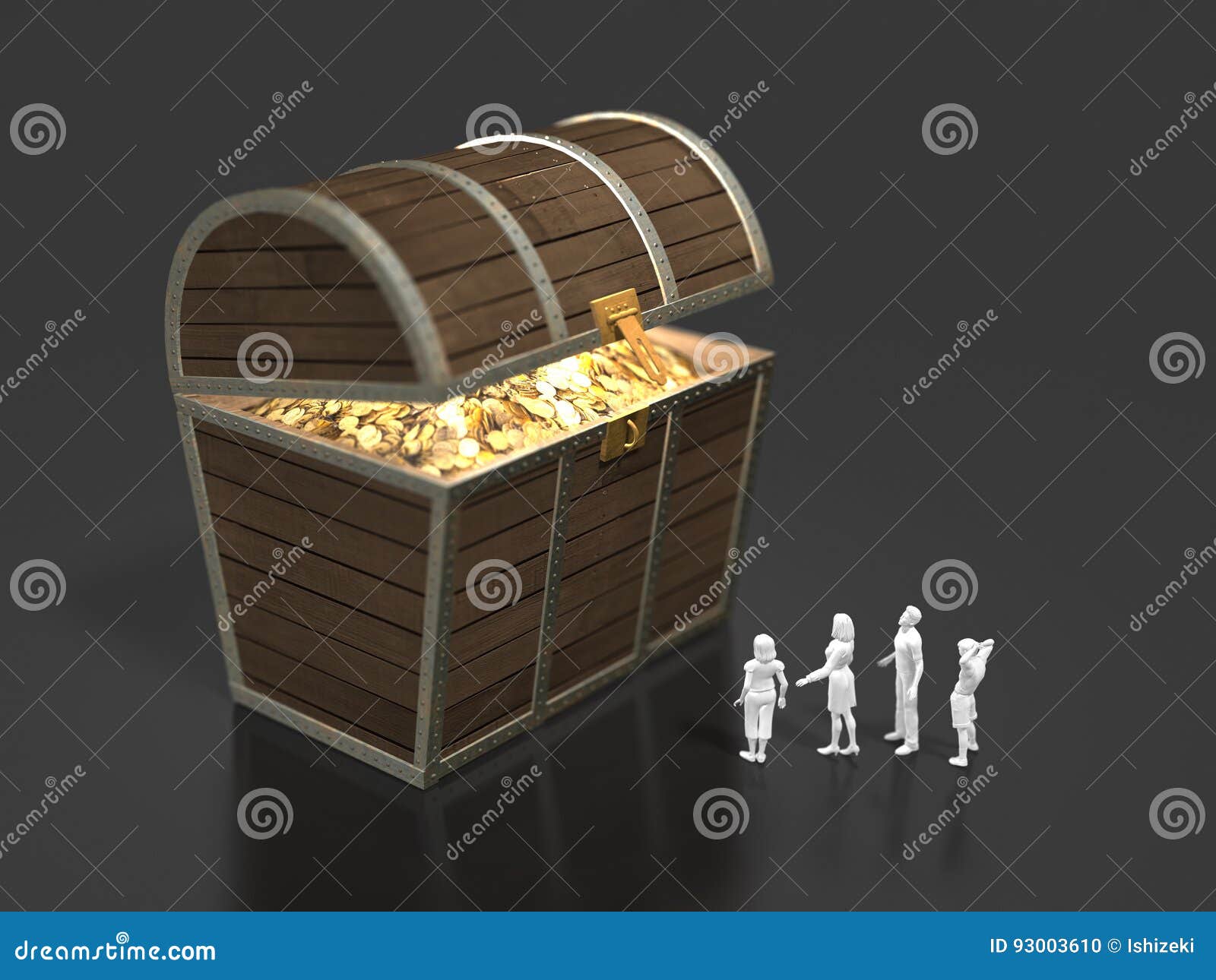 3D Illustration of Treasure Discovery Stock Illustration - Illustration ...