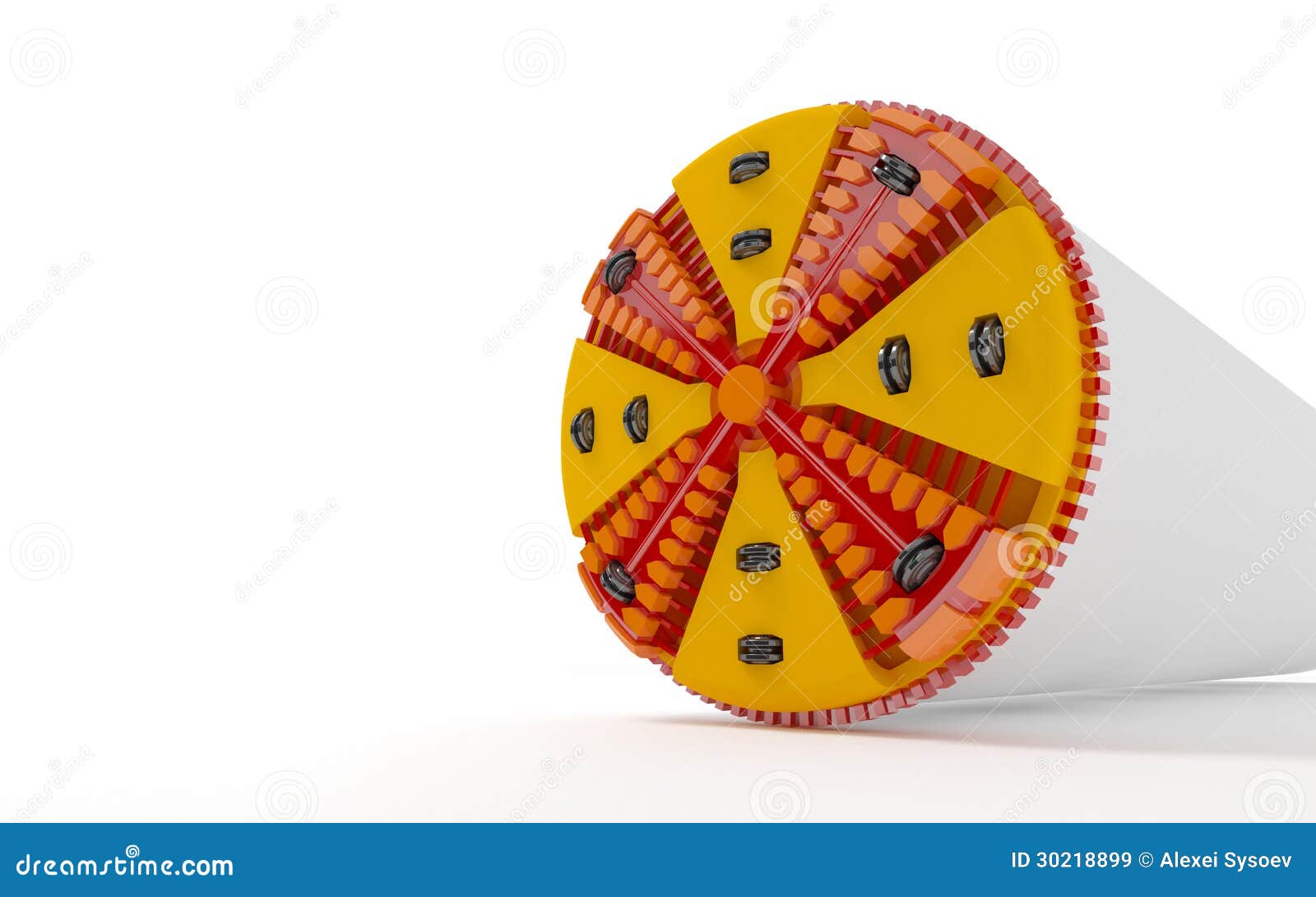 Tunnel boring machine stock illustration. Illustration of standing ...