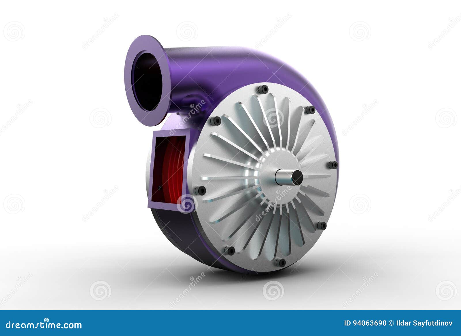 3D Illustration of Turbo Pump Stock Illustration - Illustration of ...