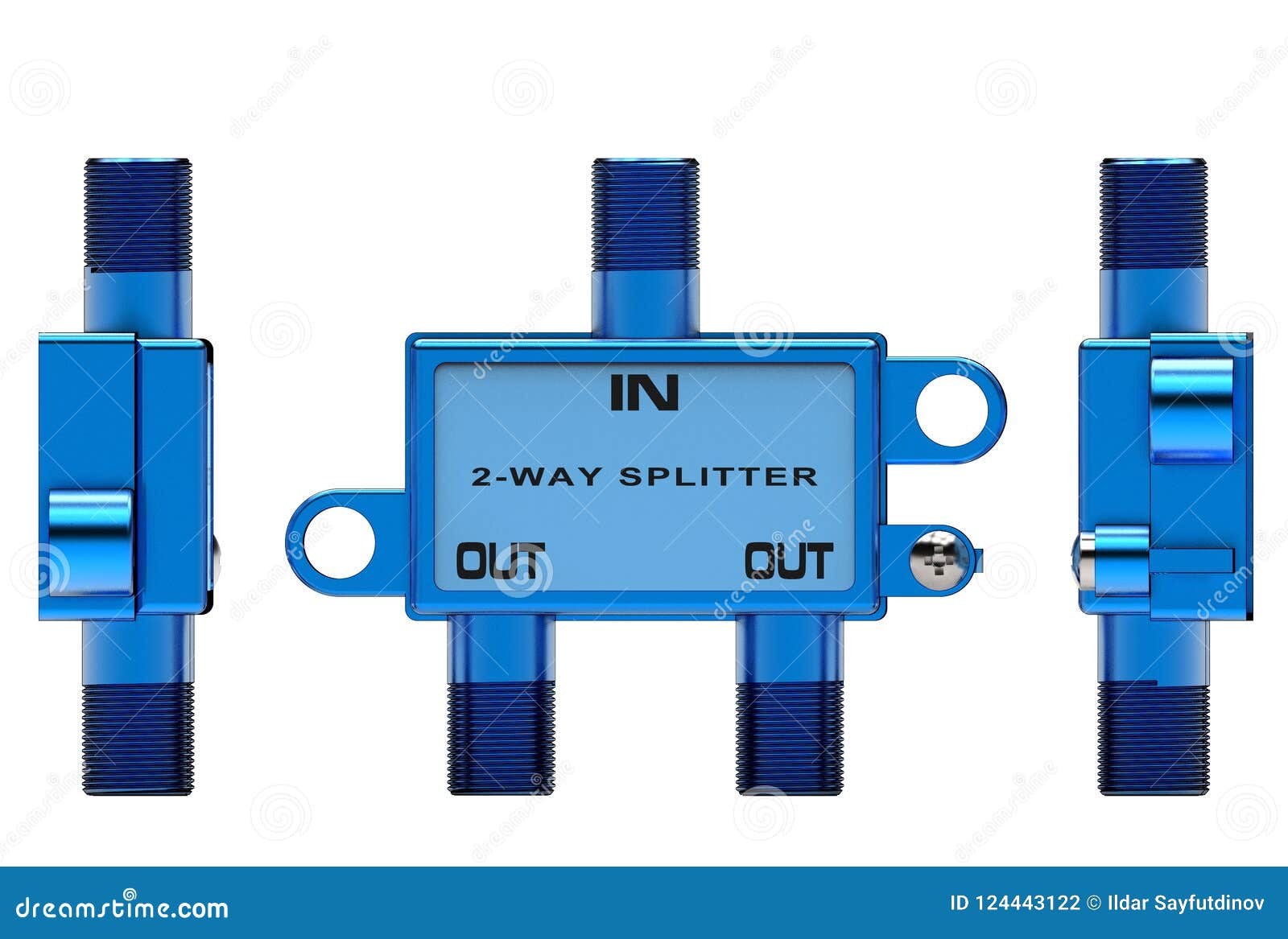 3d Illustration of TV Cable Splitter Stock Illustration - Illustration ...