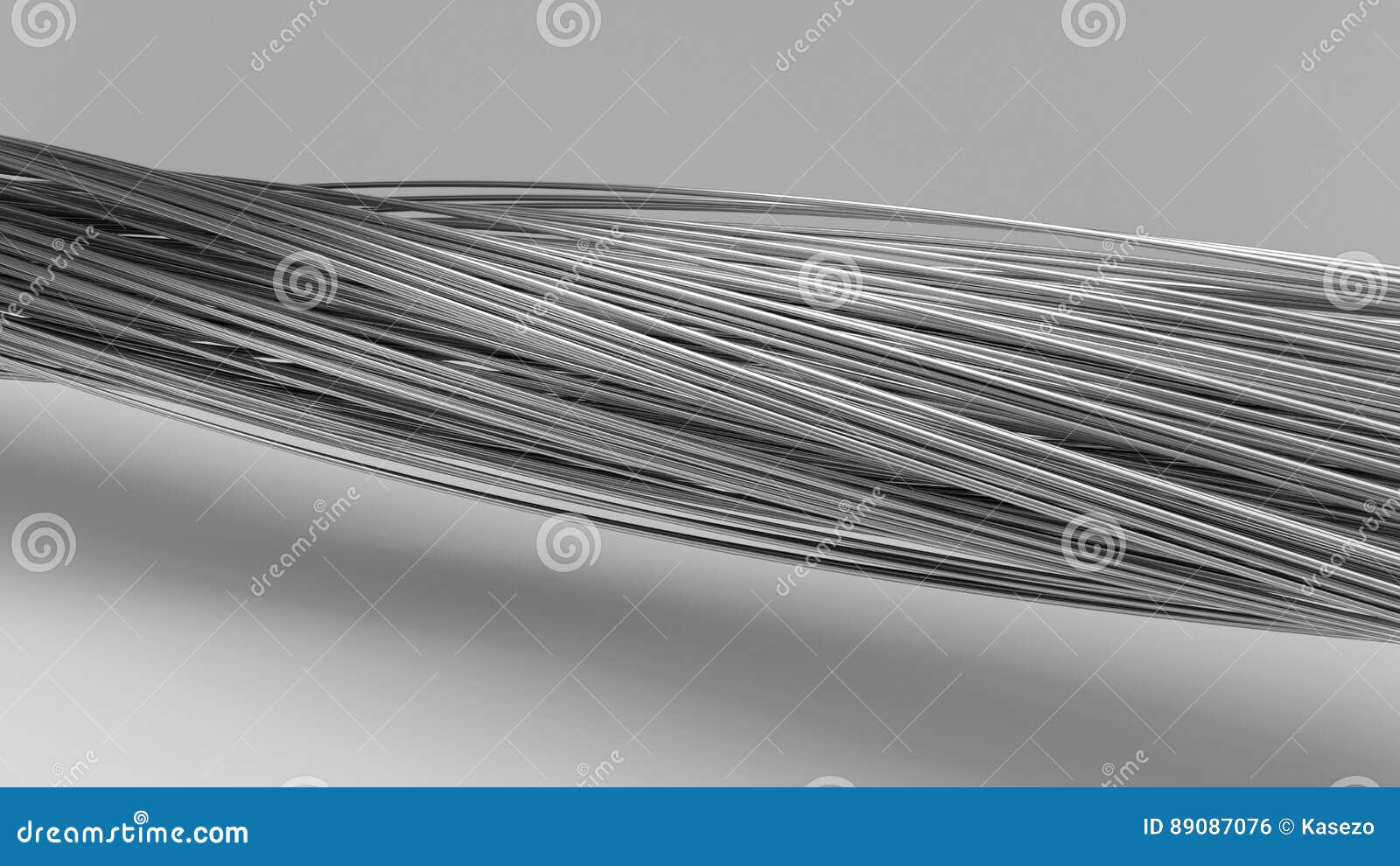 3d Illustration of Twisting Metal Rods. Stock Illustration ...