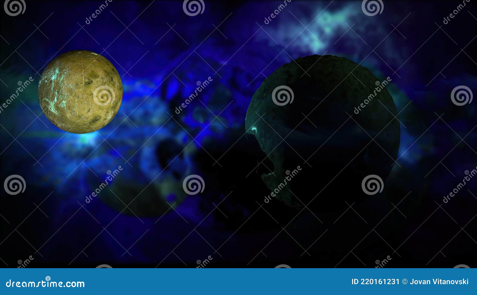 Two Planets Collide In Deep Space Royalty-Free Stock Photography ...