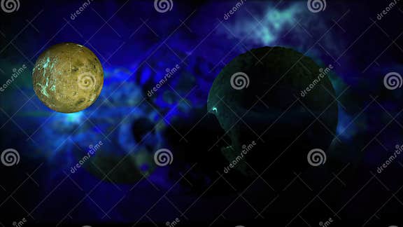3d Render of Two Planets Collide Stock Illustration - Illustration of ...