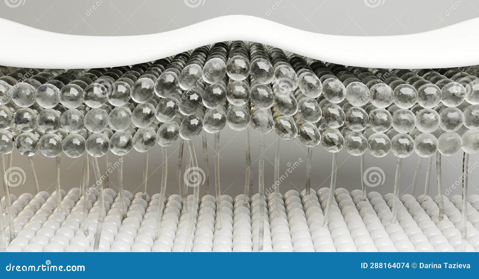 3d Illustration of the Undulating Structure of the Skin, Membrane ...