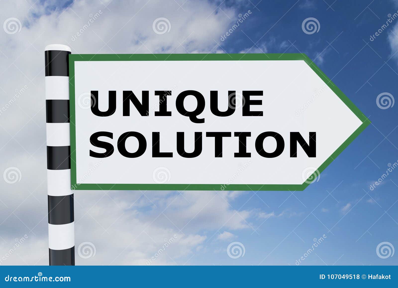 Unique Solution concept stock illustration. Illustration of challenge ...