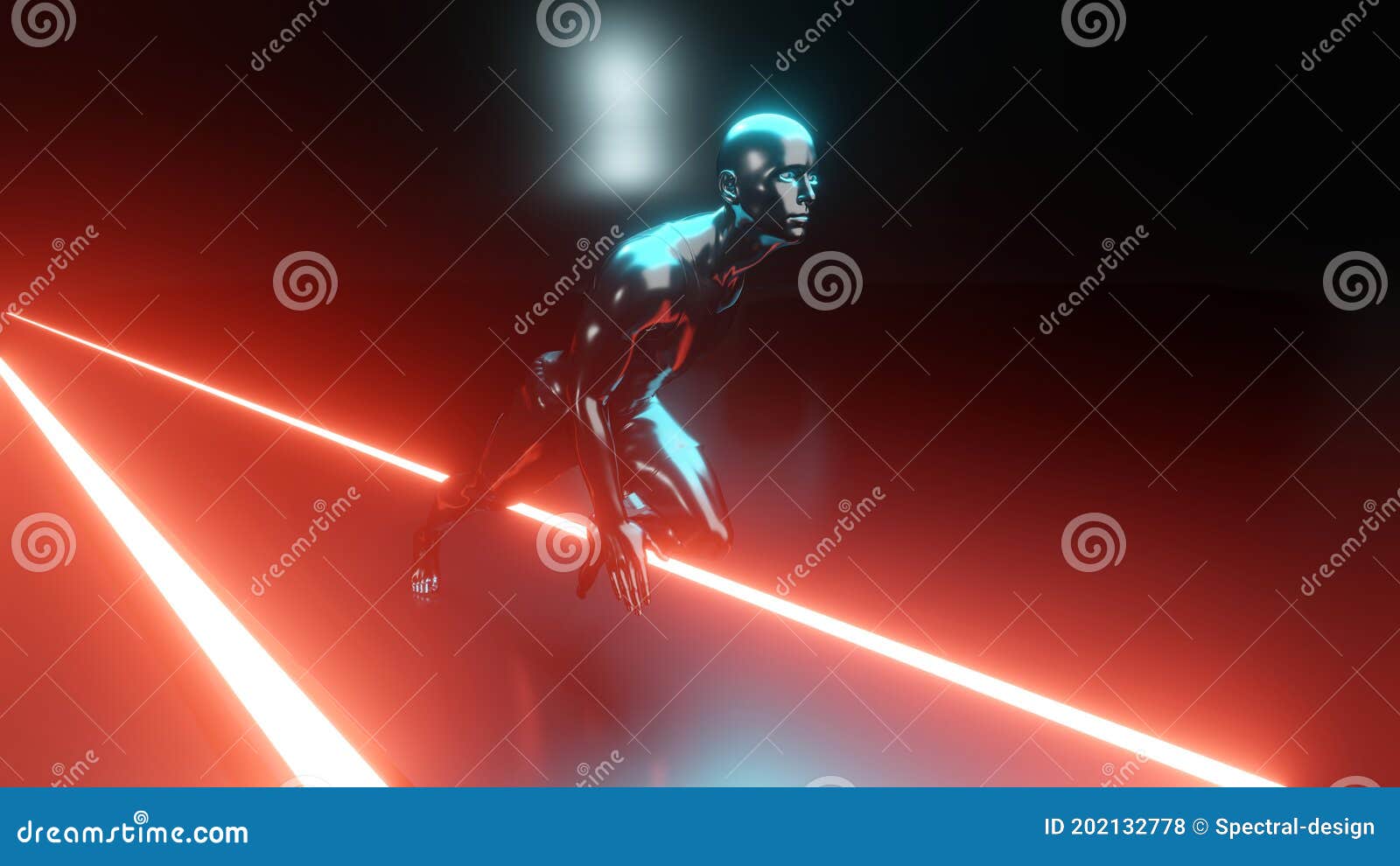 Unstoppable Runner on the Track Stock Illustration - Illustration of ...