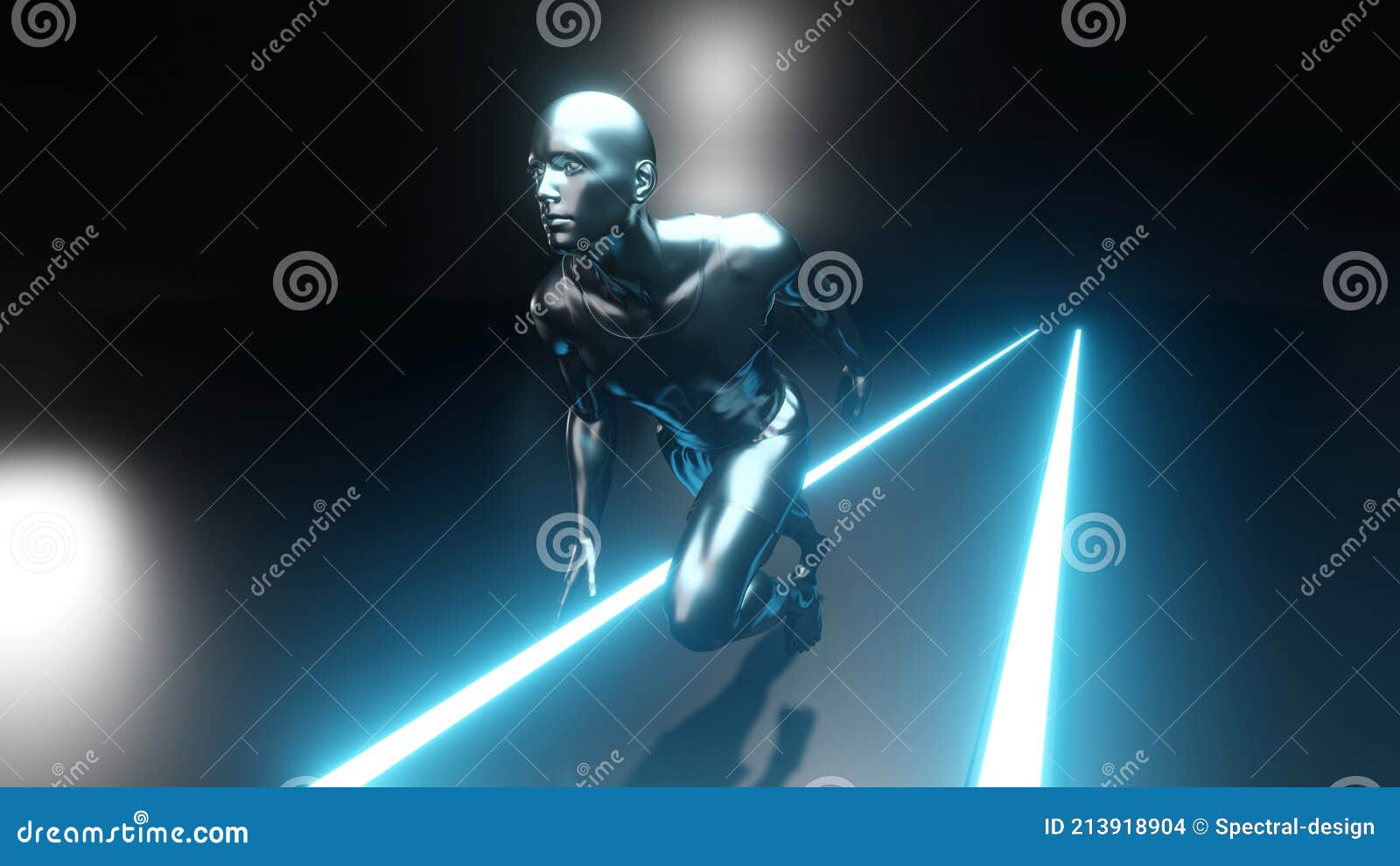 Unstoppable Runner on the Track Stock Illustration - Illustration of ...