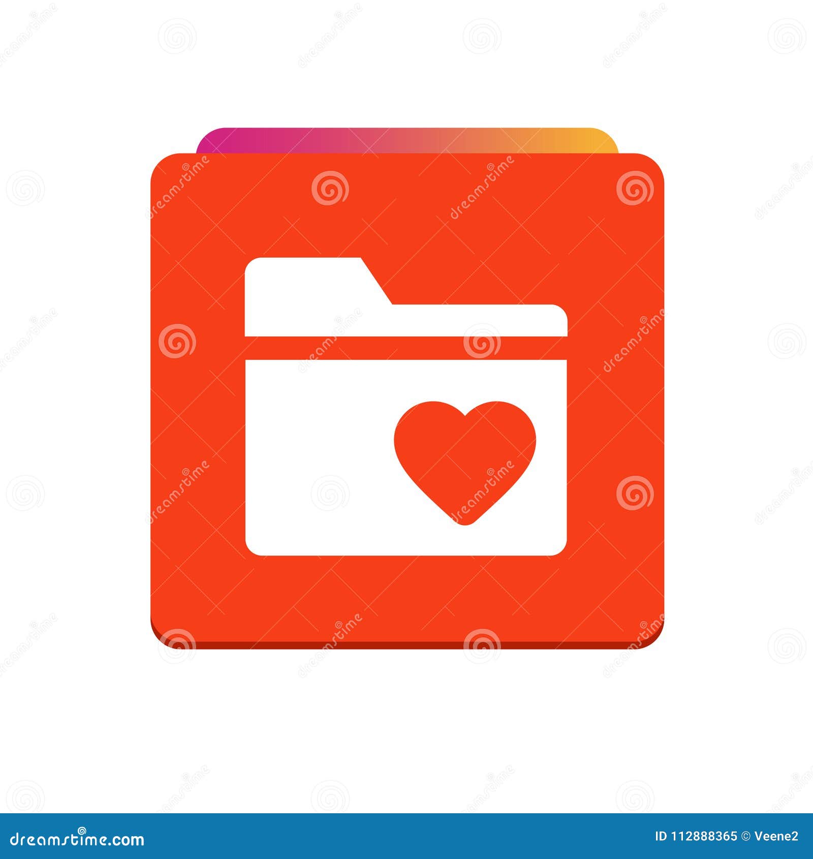 Favorites Folder Icon stock illustration. Illustration of storage ...