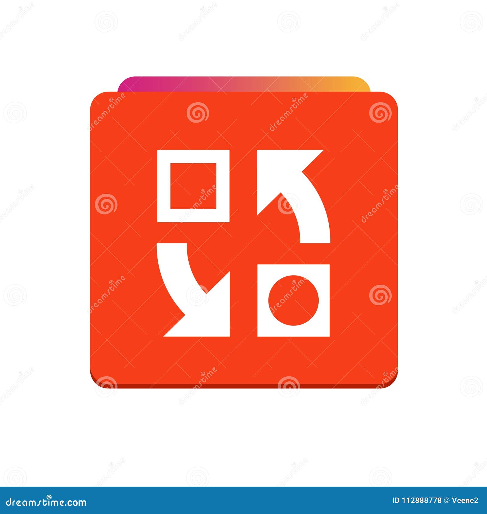 Shape Converter Icon stock illustration. Illustration of point - 112888778