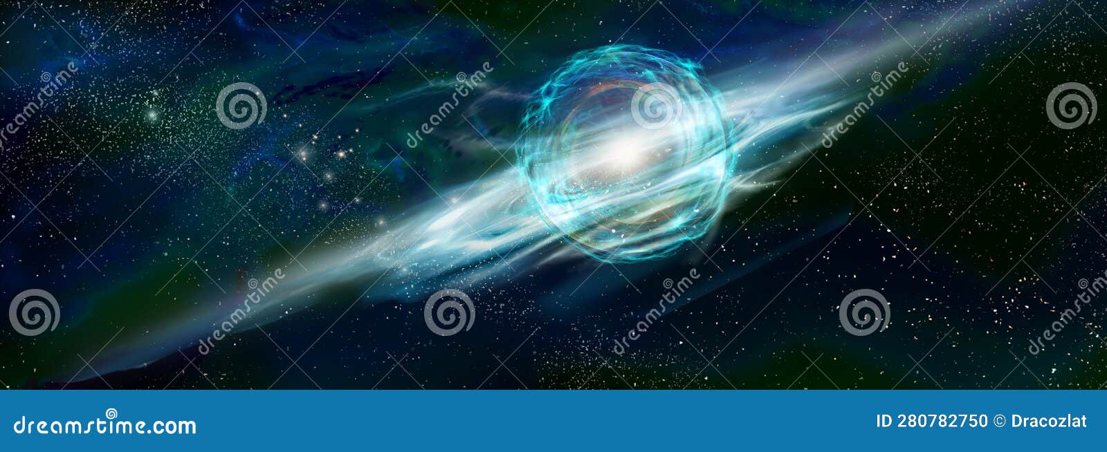 3D Illustration View on Supernova Extremely Power Explosion Massive ...