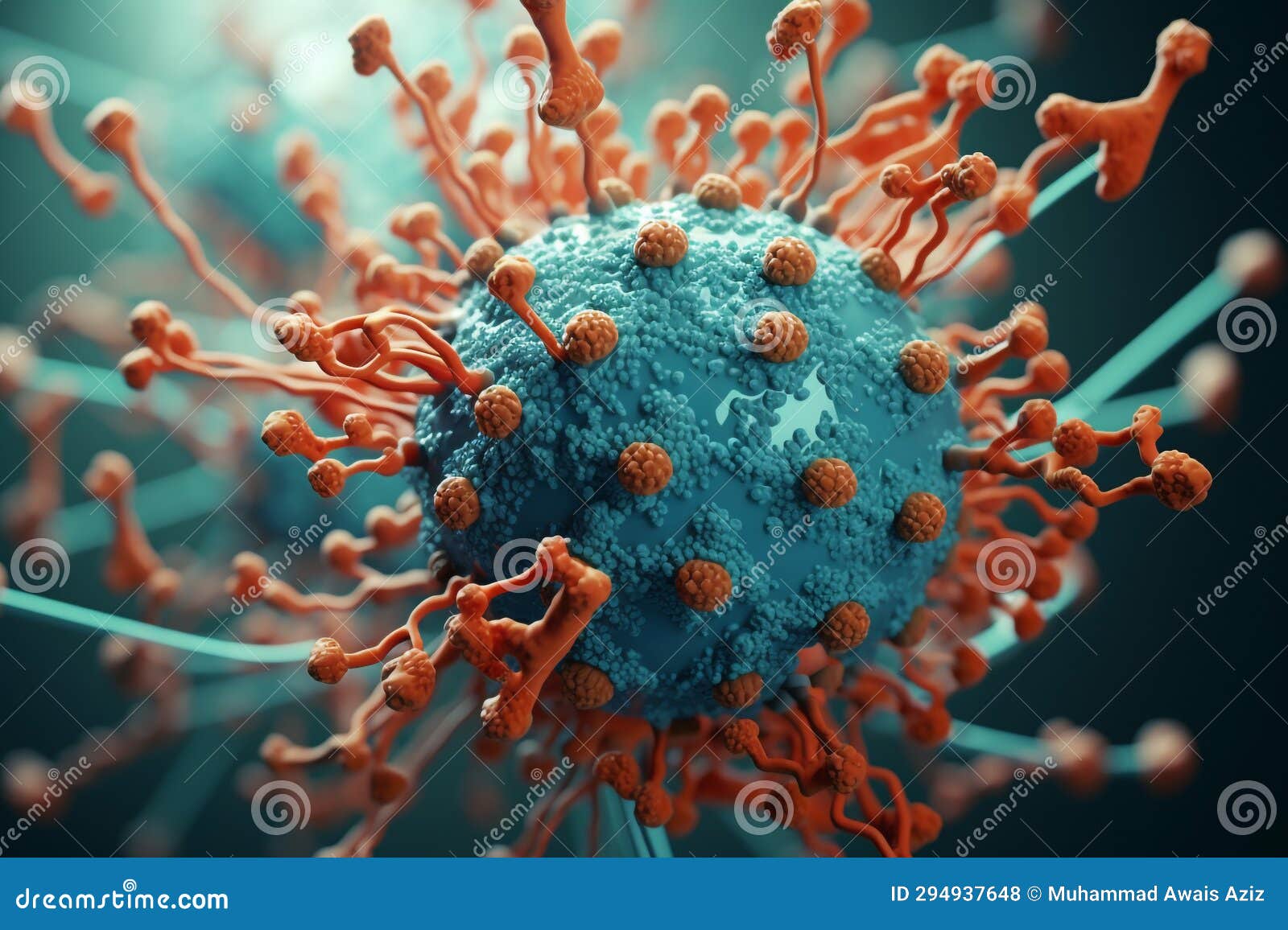 3D Illustration of Virus Background Landscape - Ai Generated Stock ...