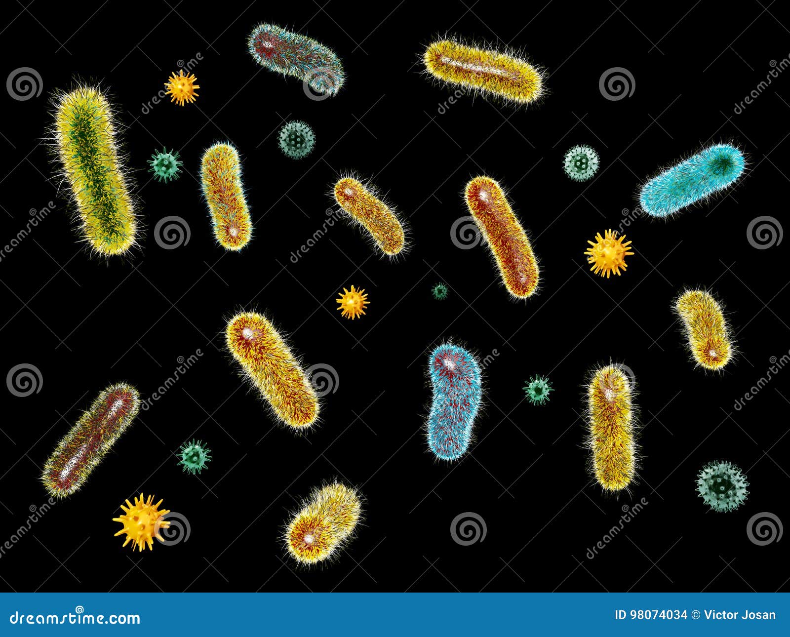 3D Illustration Of Bacillus Bacteria. Bacilli Type Category ...