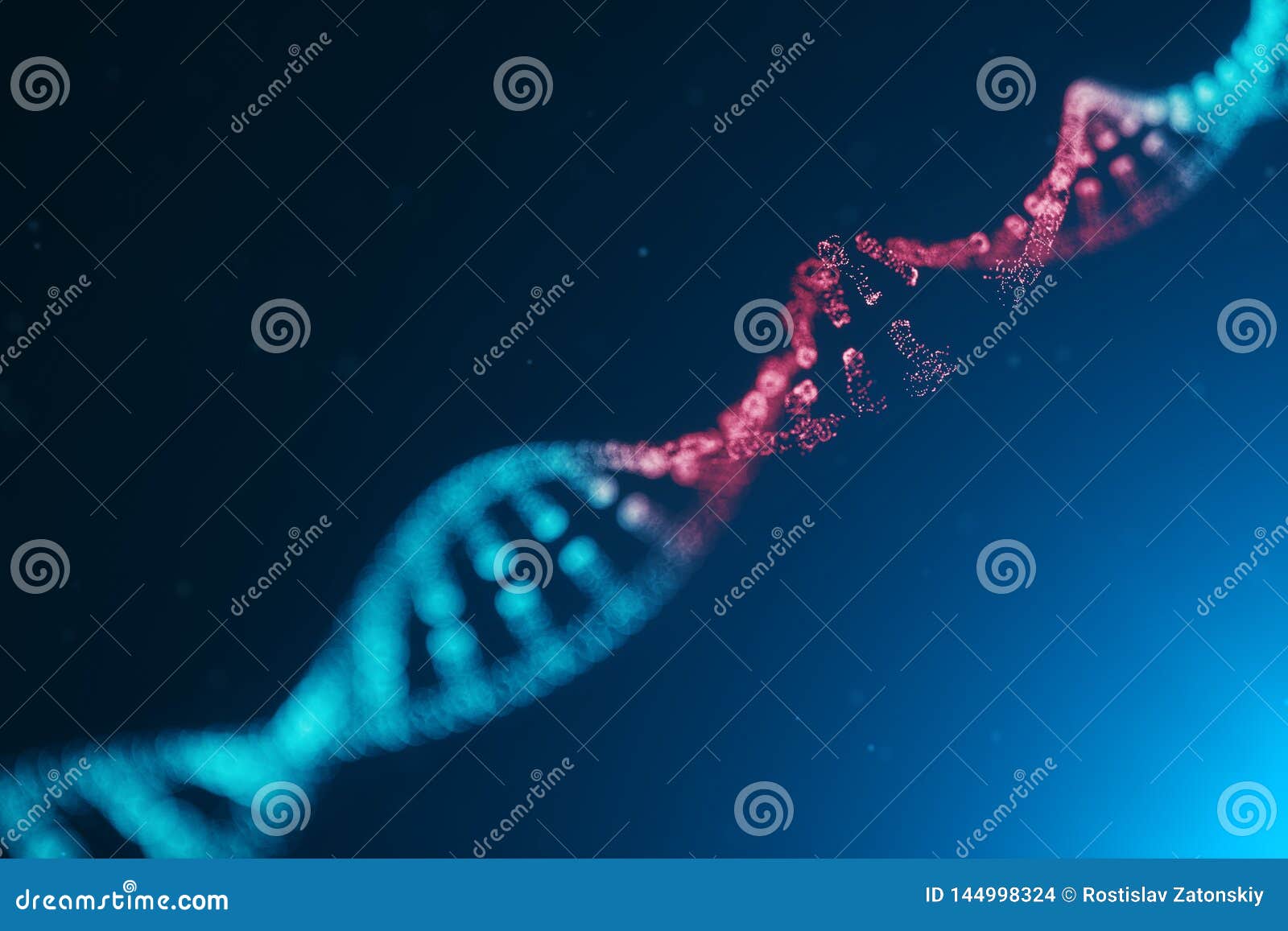 DNA Molecule Is Destroyed And Mutates Rotating Royalty-Free Stock Photo ...