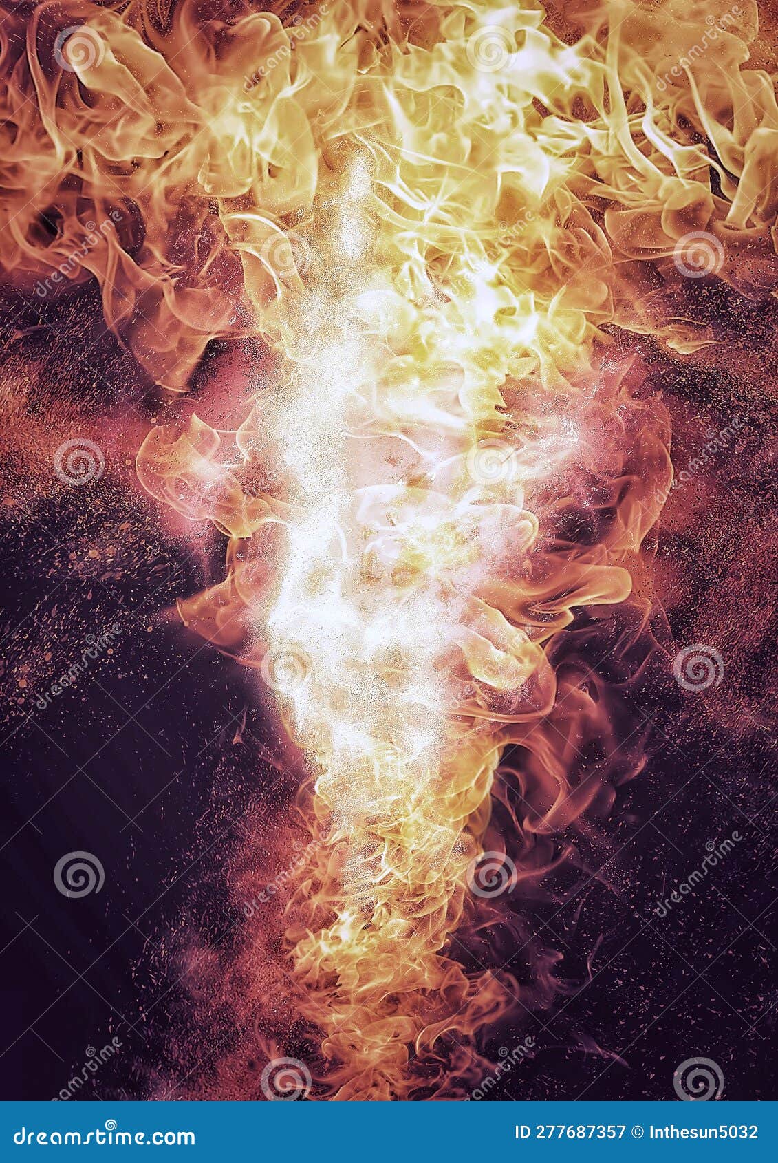 3d Illustration of a Vortex of Burning Flames Stock Illustration ...