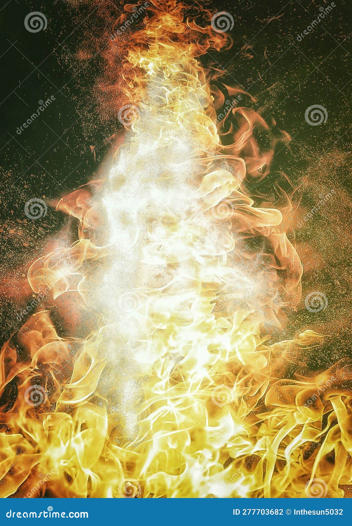 3d Illustration of a Vortex of Burning Flames Stock Illustration ...
