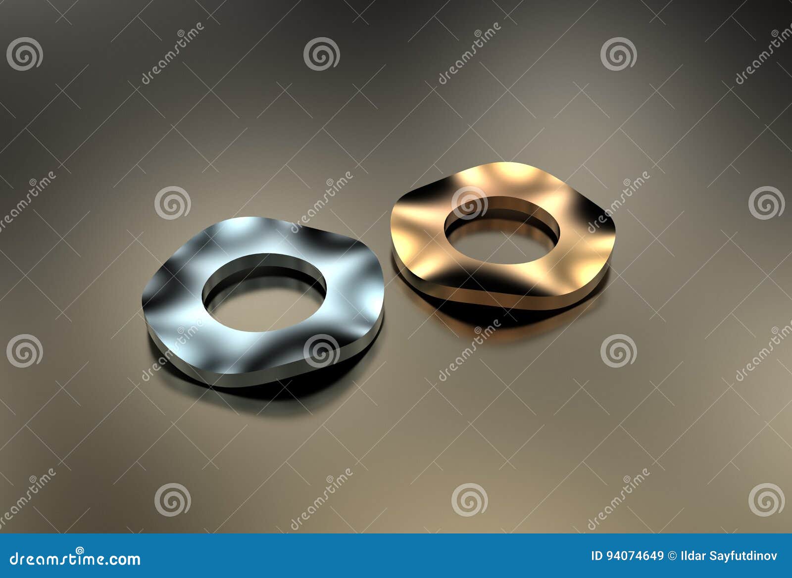 3d illustration of washers stock illustration. Illustration of ring ...