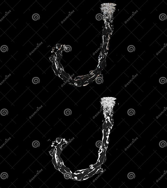 3D Illustration of a Water Flow with Alpha Stock Illustration ...