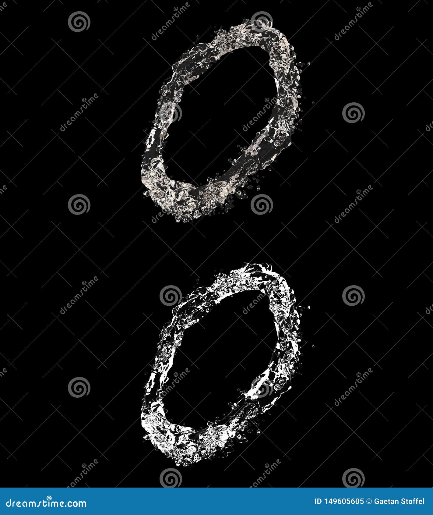 3D Illustration of a Water Flow with Alpha Layer Stock Illustration ...