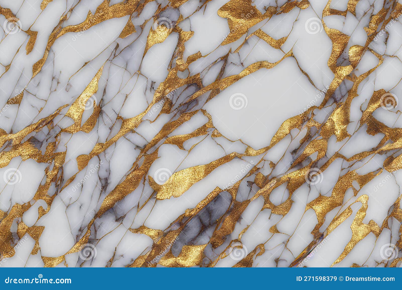 3d Illustration. White, Gold, Black Marble. Seamless Pattern Stock ...