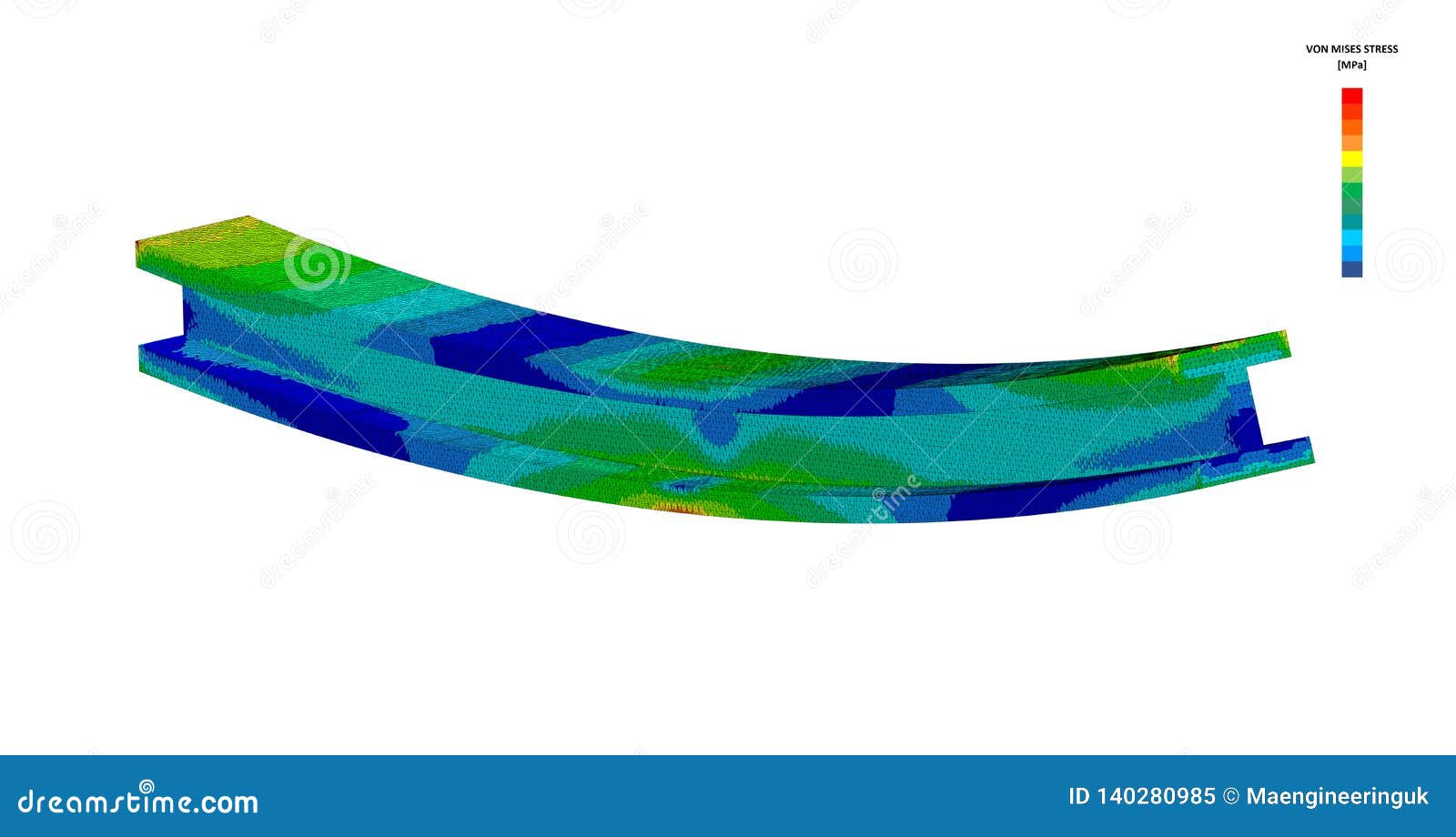 Von Mises Stress Isometric View Of Car Suspension Hub Vector ...