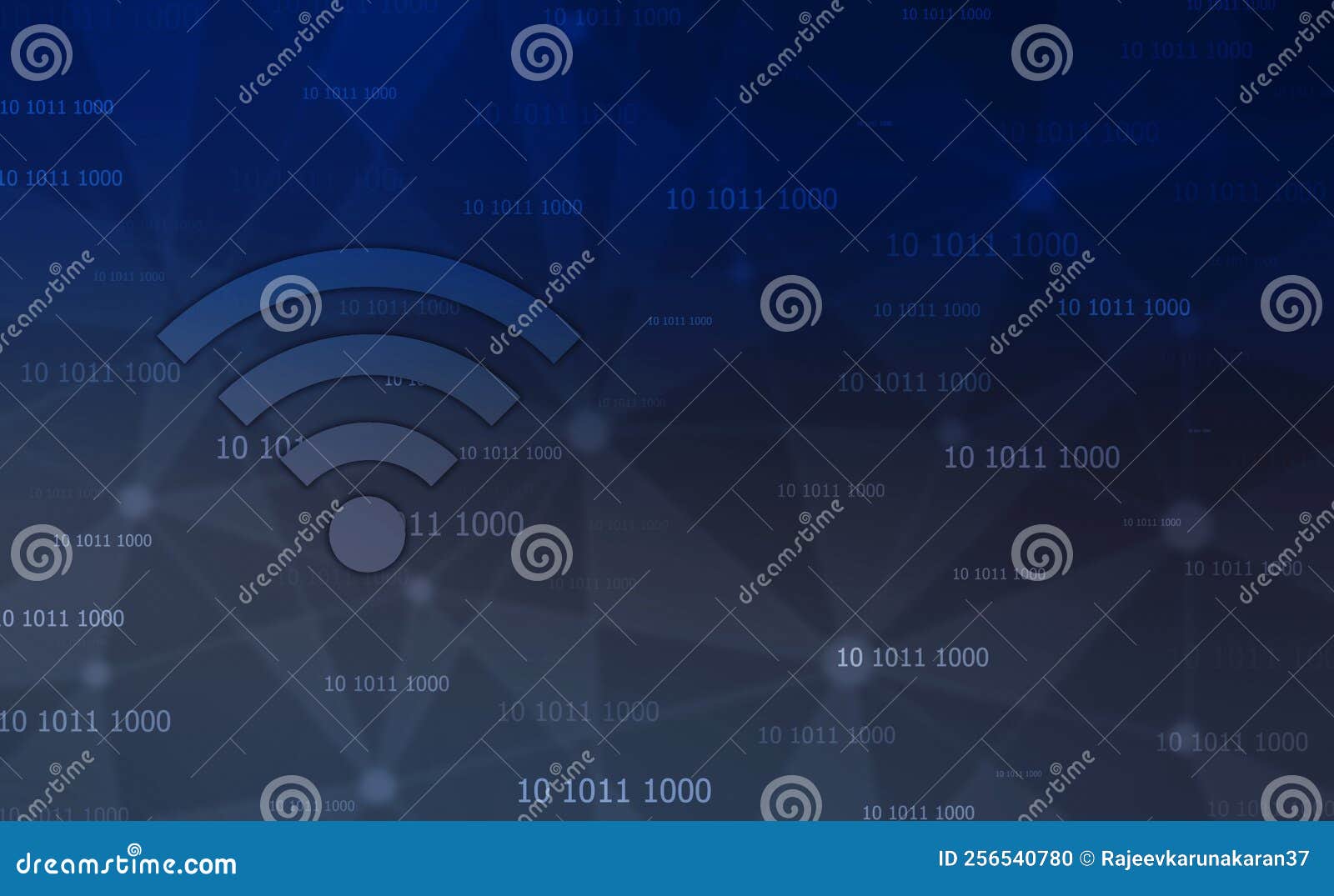 2d Illustration WIFI Symbol Sign, WIFI Internet Network Connection ...