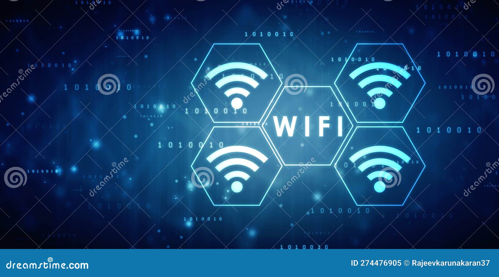 2d Illustration WIFI Symbol Sign, WIFI Internet Network Connection ...