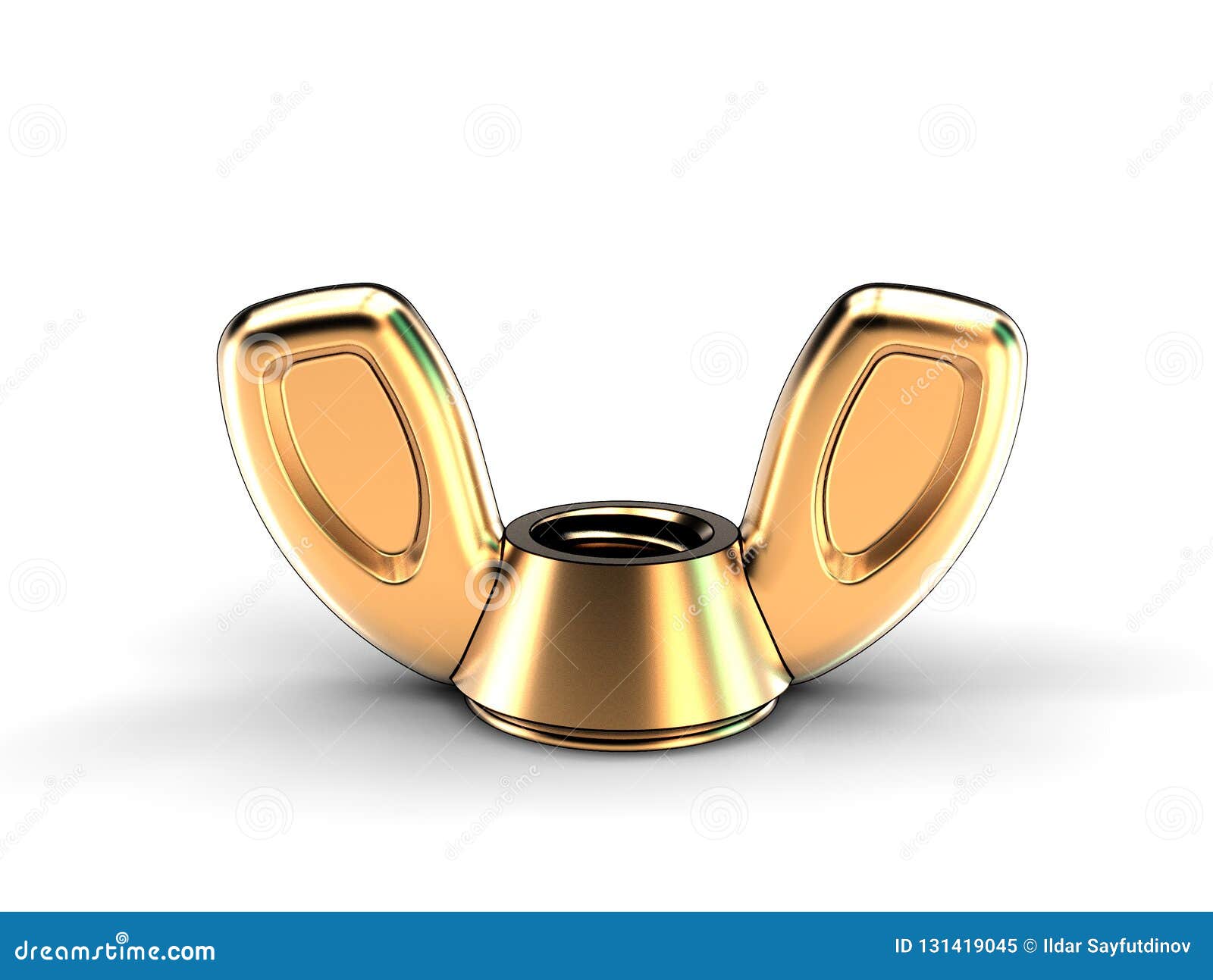 3d Illustration of Wing Nut Stock Illustration - Illustration of ...