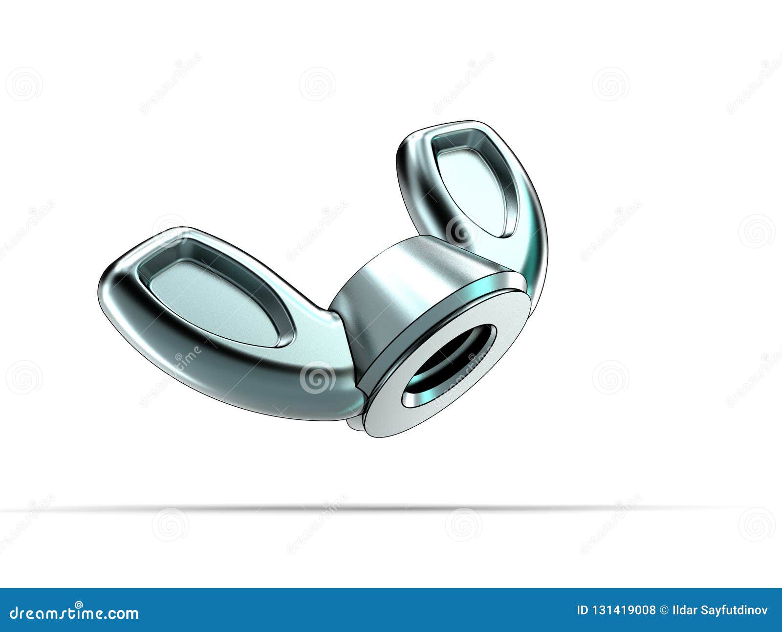 3d Illustration of Wing Nut Stock Illustration - Illustration of white ...