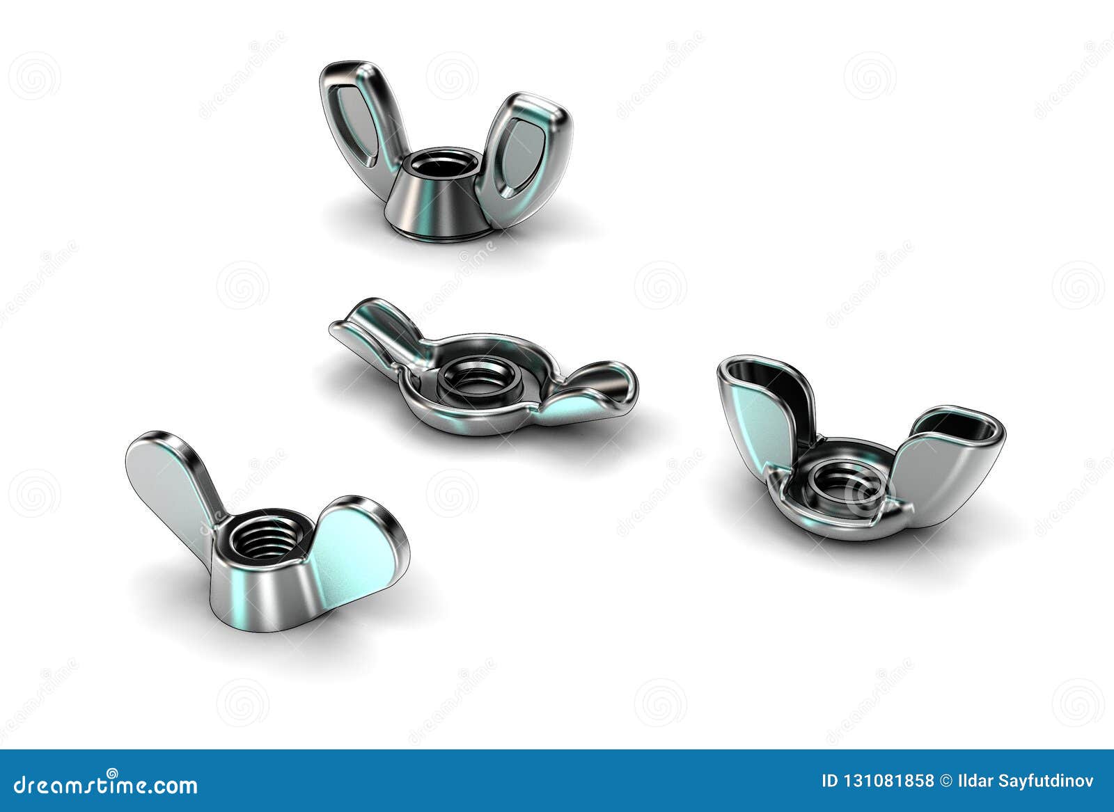 Wing Nuts | Technical Drawing | Vector Wingnut Illustration | Isometric ...