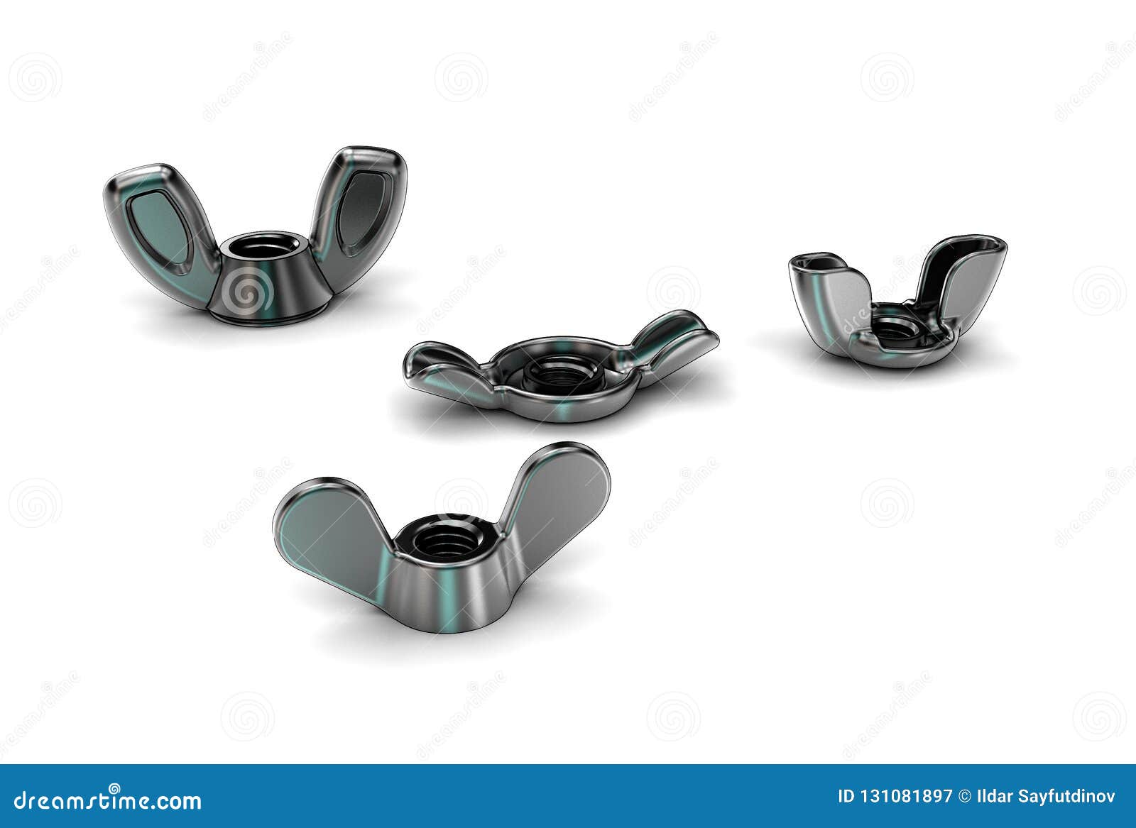 Wing Nuts | Technical Drawing | Vector Wingnut Illustration | Isometric ...