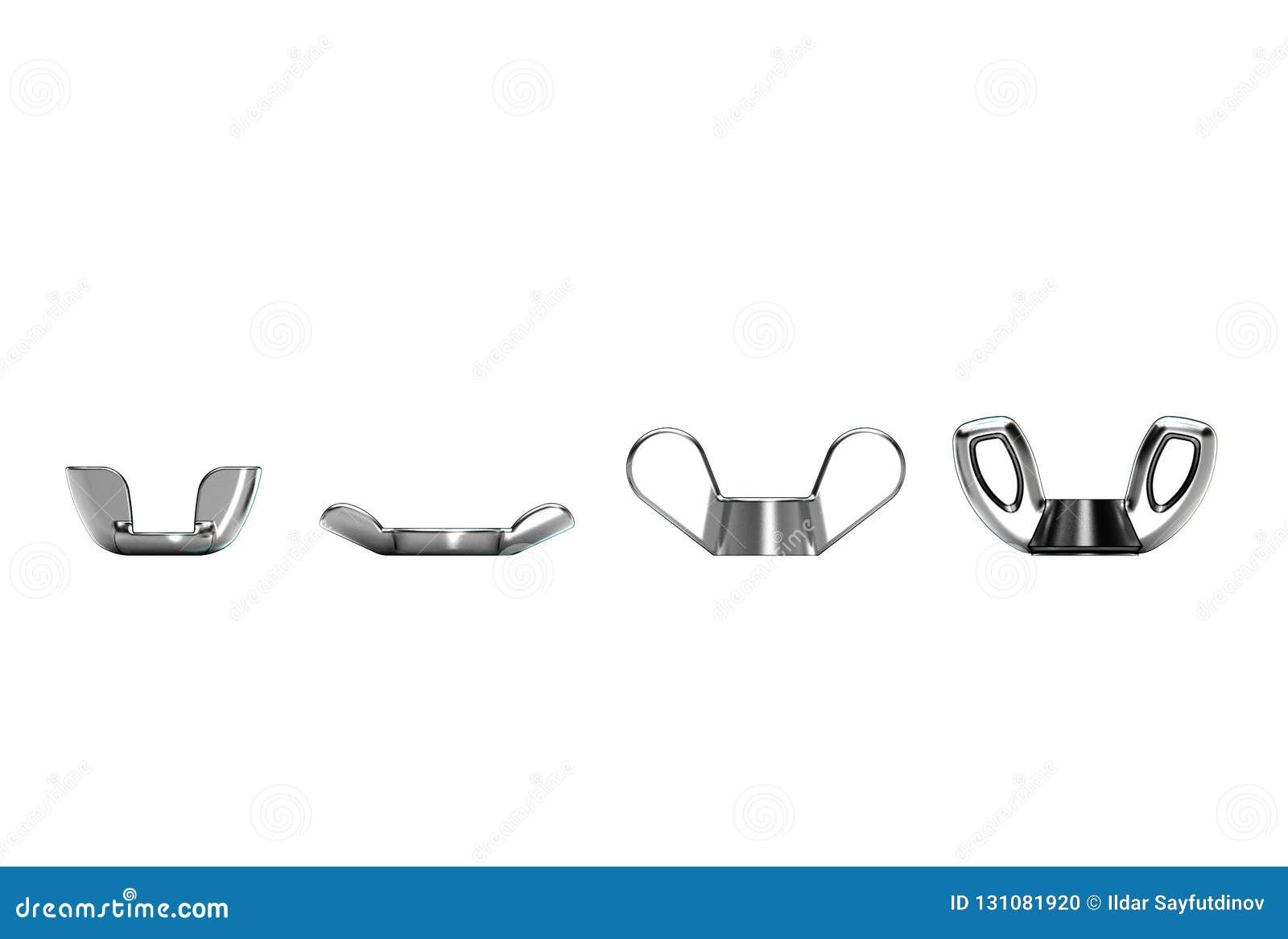 Wing Nuts | Technical Drawing | Vector Wingnut Illustration | Isometric ...